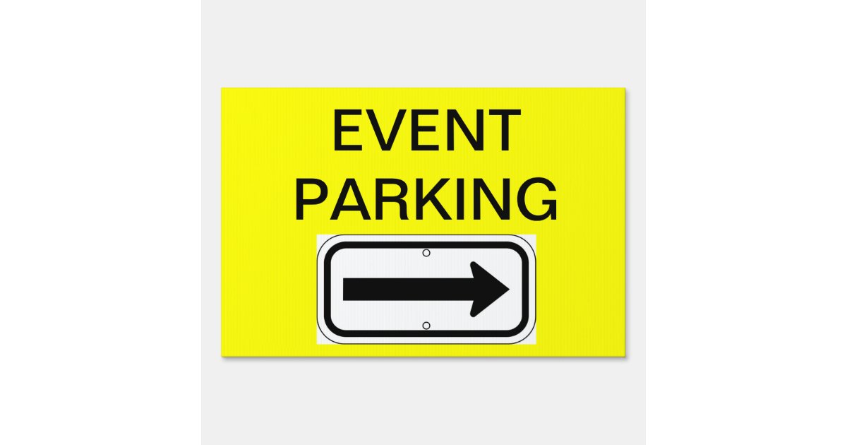 Event Parking Sign | Zazzle.co.nz