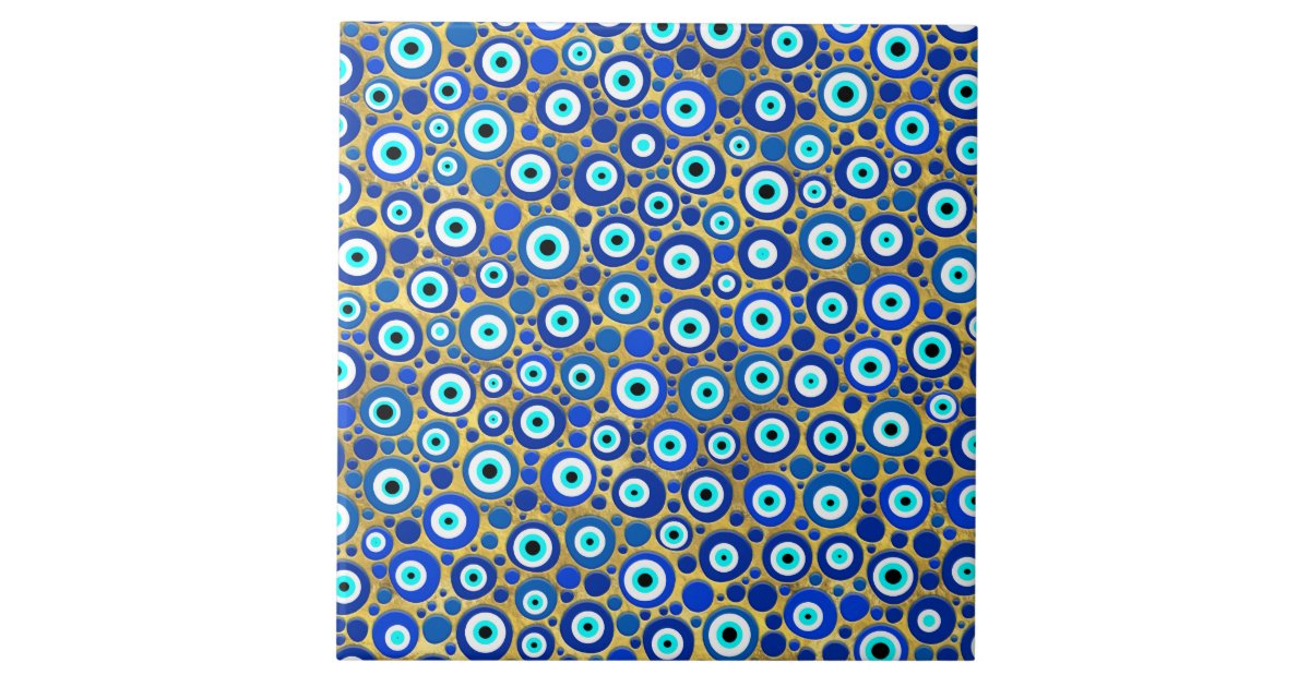 Evil Eye Charm Pattern Tile | Zazzle.co.nz