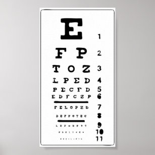 Eye Chart Posters & Photo Prints | Zazzle NZ