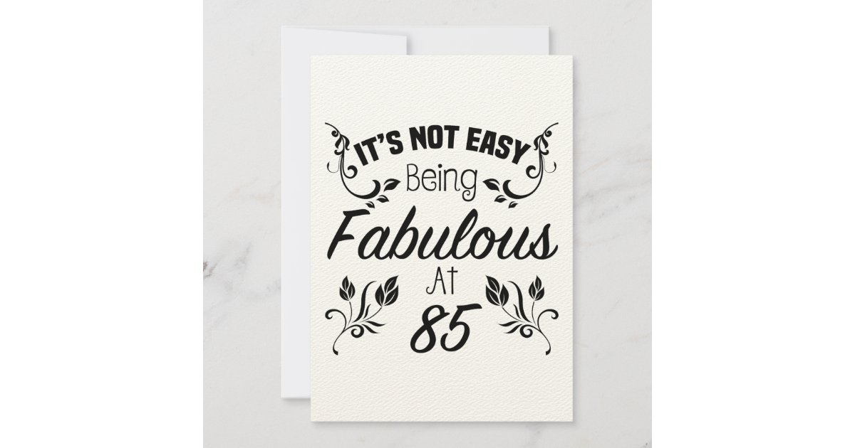 Fabulous 85th Birthday Card | Zazzle.co.nz