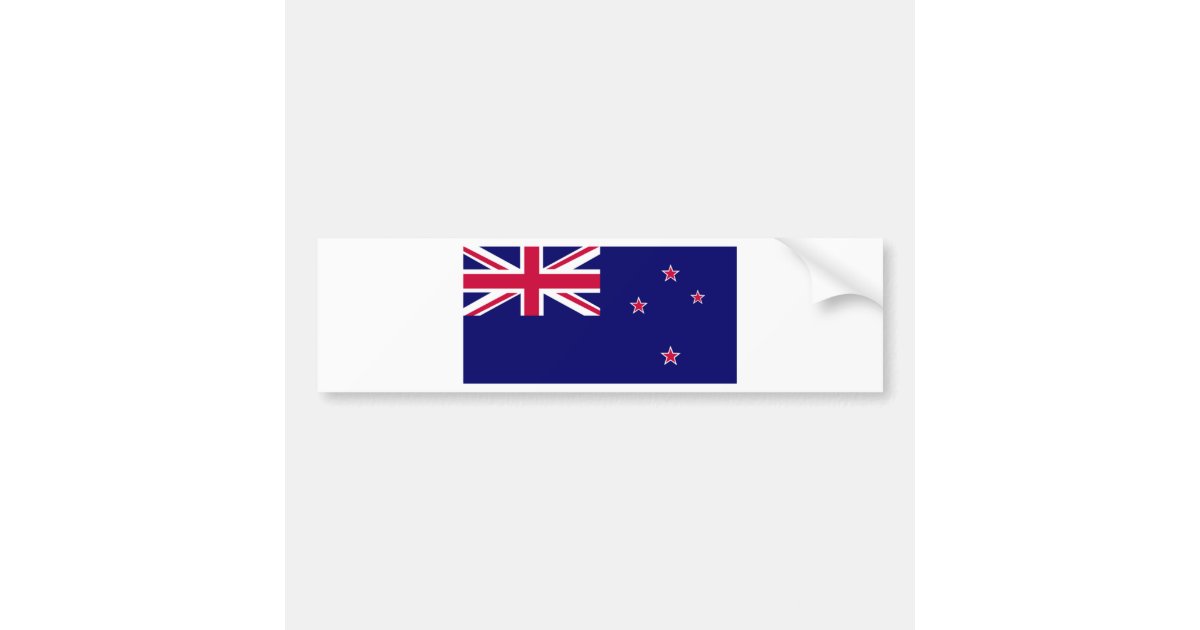 Flag of New Zealand Bumper Sticker | Zazzle.co.nz