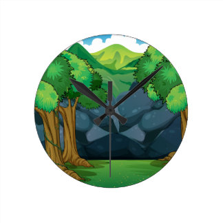 Forest Drawing Wall Clocks | Zazzle.co.nz