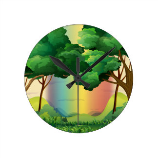 Forest Drawing Wall Clocks | Zazzle.co.nz