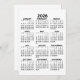 Full Year View Calendar - Basic Minimal Card | Zazzle.co.nz