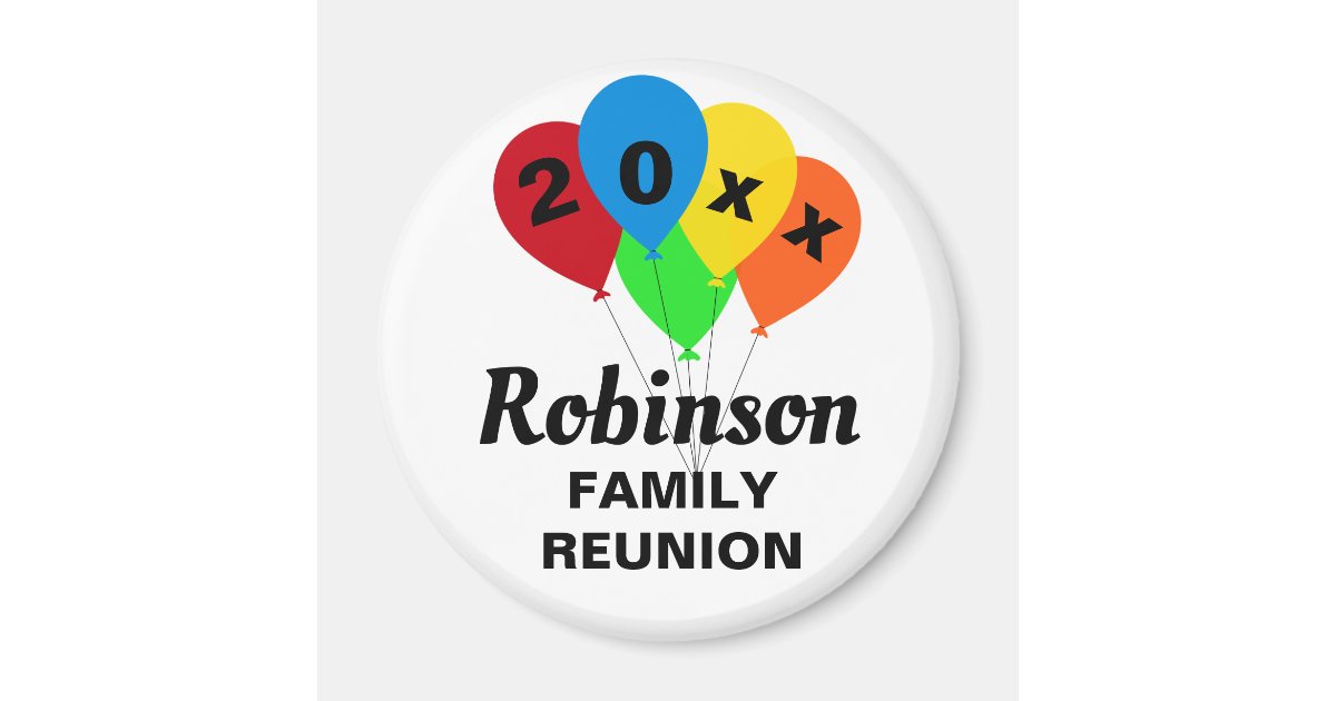 Fun Balloon Design Family Reunion Souvenir Gift Magnet | Zazzle.co.nz