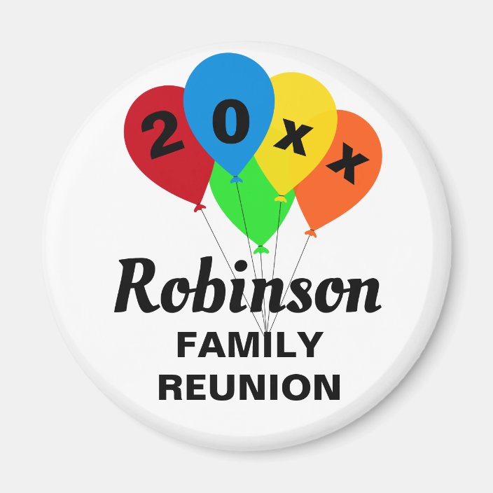 Fun Balloon Design Family Reunion Souvenir Gift Magnet | Zazzle.co.nz