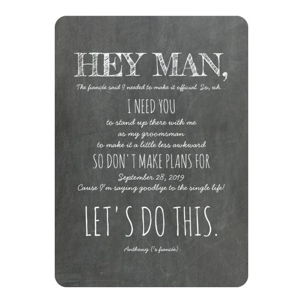 Best Man Invitations | Zazzle NZ