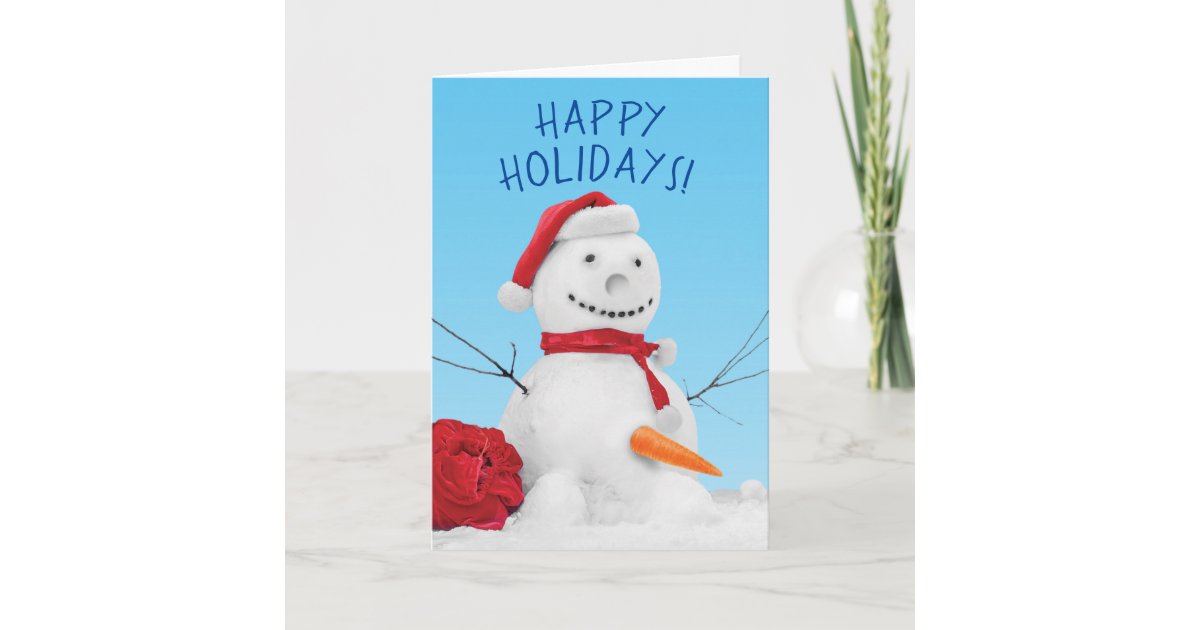 Funny Naughty Anatomically Correct Snowman Holiday Card | Zazzle.co.nz