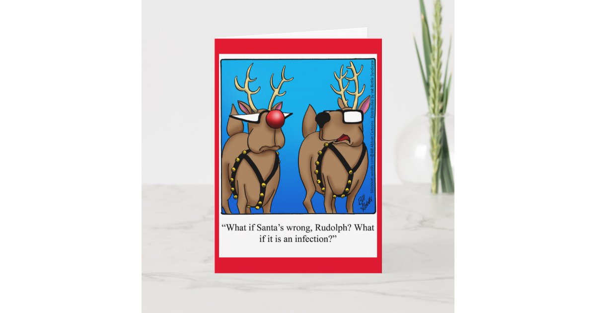 Funny Reindeer Humour Christmas Greeting Card | Zazzle.co.nz