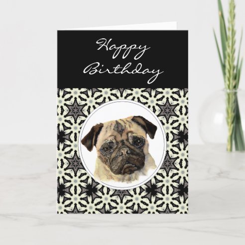 Pug Birthday Cards | Zazzle.co.nz