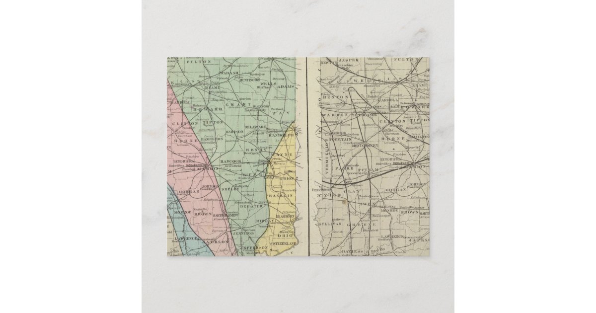 Geological map of Indiana Postcard | Zazzle.co.nz
