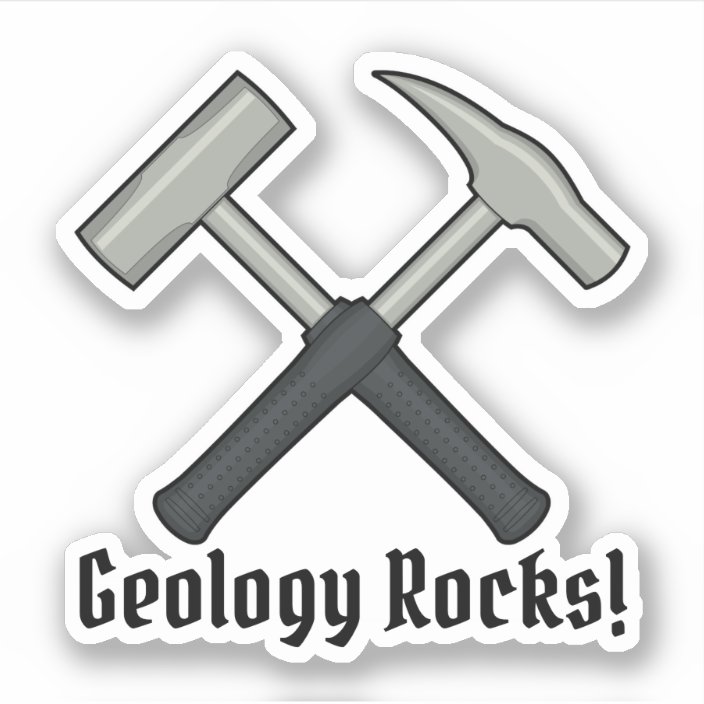 Geology Rocks! Geologist's Hammer Logo Vinyl | Zazzle.co.nz