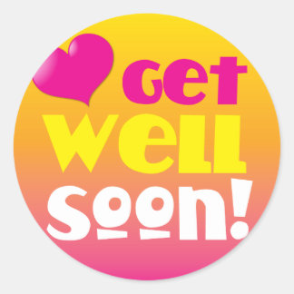 Custom Get Well Soon Stickers | Zazzle.co.nz