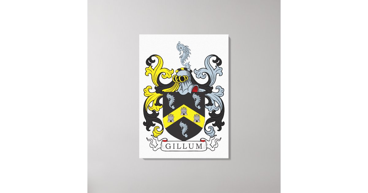 Gillum Family Crest Canvas Print | Zazzle.co.nz