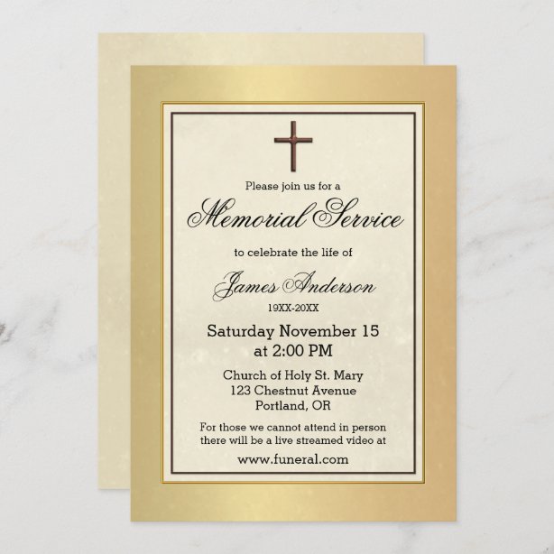 Memorial Service Invitations | Zazzle NZ