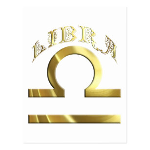 Libra Zodiac Sign Postcards | Zazzle NZ
