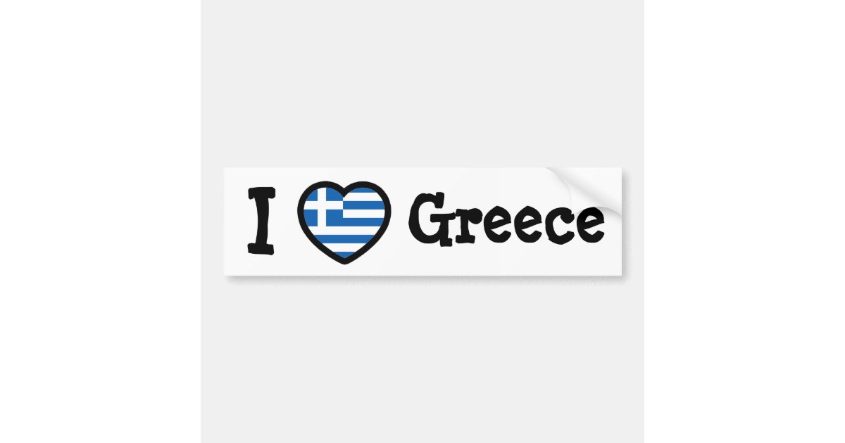 Greece Flag Bumper Sticker | Zazzle.co.nz
