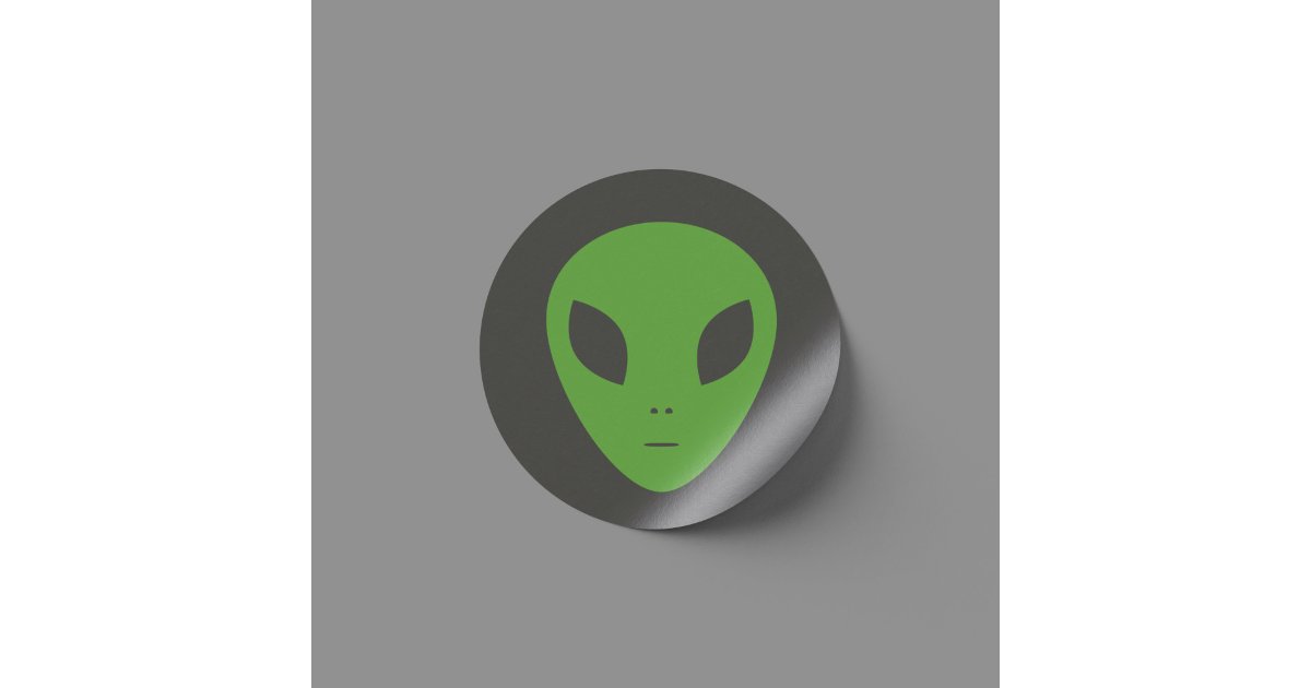 Green Alien Sticker | Zazzle.co.nz