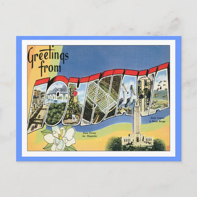 Greetings From Louisiana Postcard | Zazzle.co.nz