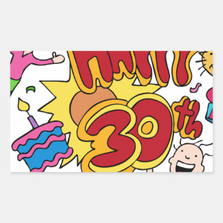 Happy 30th Birthday Stickers | Zazzle.co.nz