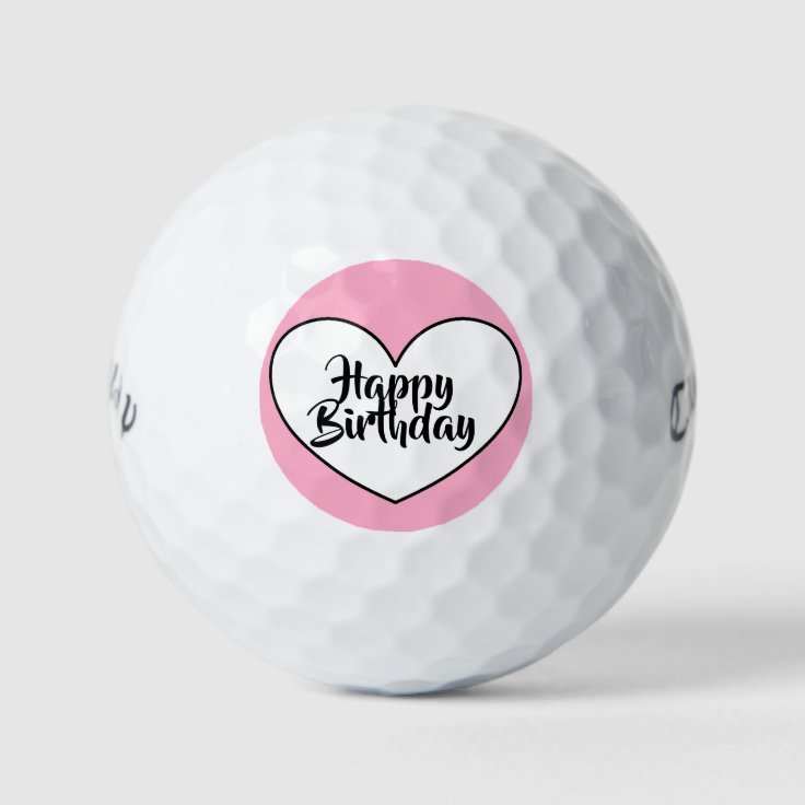 Happy Birthday golf balls by dalDesignNZ | Zazzle.co.nz