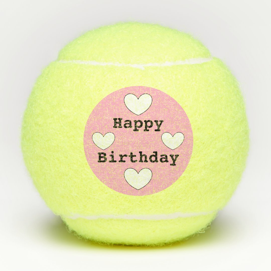 Happy birthday tennis balls by dalDesignNZ | Zazzle.co.nz