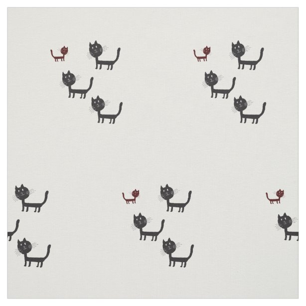 Cat Design Fabric | Zazzle.co.nz