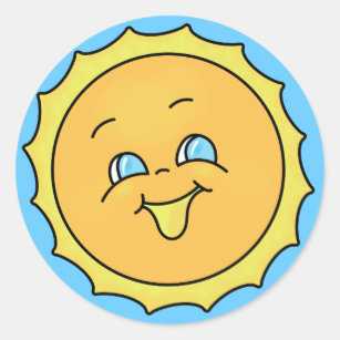 Happy Sun Faces Stickers | Zazzle NZ