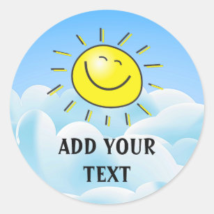 Happy Sun Faces Stickers | Zazzle NZ