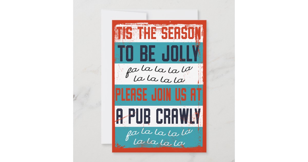 Holiday Pub Crawl / Beer Crawl Invitation | Zazzle.co.nz