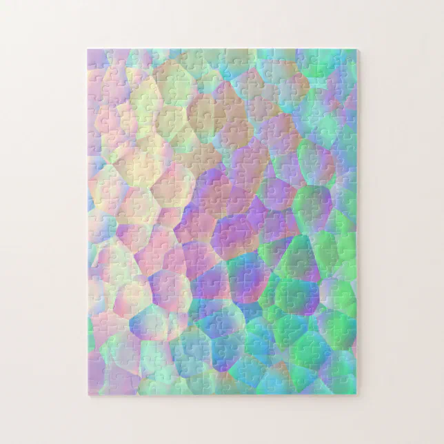 Holographic Glass Pattern, Iridescent Colours Jigsaw Puzzle | Zazzle.co.nz