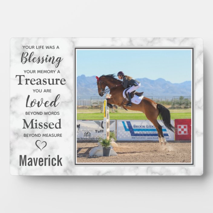 Horse Memorial Gift Pet Sympathy Quote Horse Loss Plaque | Zazzle.co.nz