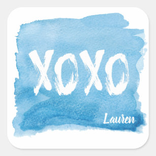 Blue Love Kiss Stickers | Zazzle NZ