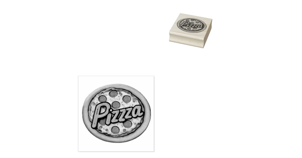 Italian Pizzeria Pizza Kitchen or Restaurant Round Rubber Stamp ...