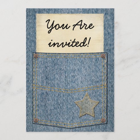 Denim Invitations | Zazzle NZ