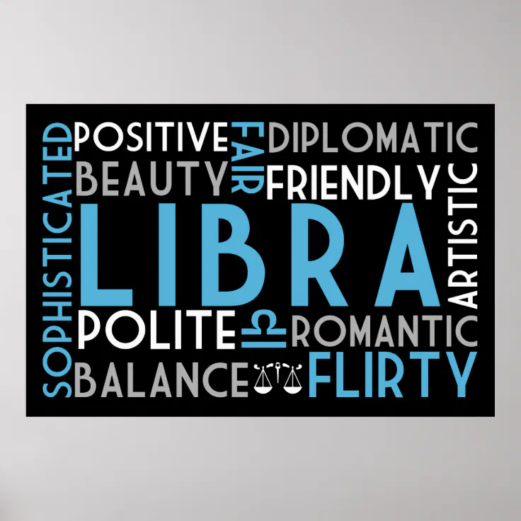 Libra Astrology Word Collage Print | Zazzle.co.nz