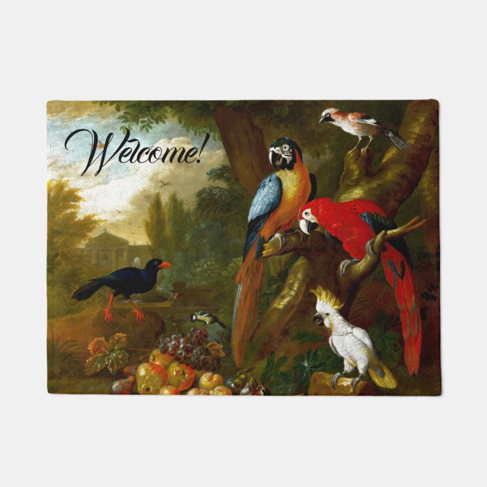 Macaws Parrot Cockatoo Birds Welcome Doormat | Zazzle.co.nz