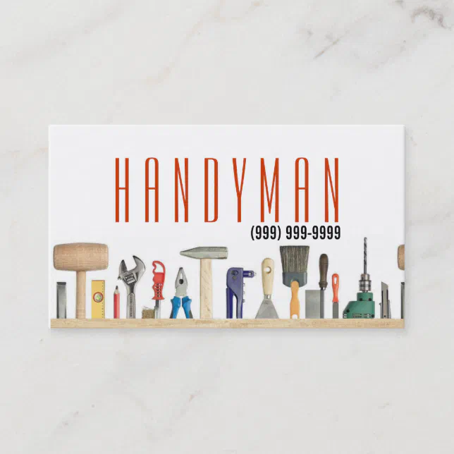 Maintenance, Construction, Handyman Business Card | Zazzle.co.nz