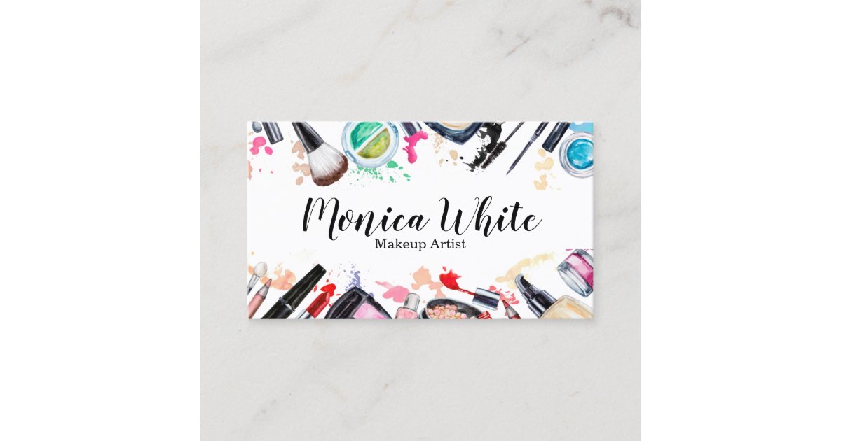 Makeup Artist Business card | Zazzle.co.nz