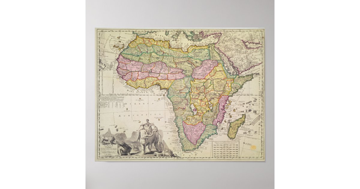 Map of Africa Poster | Zazzle.co.nz