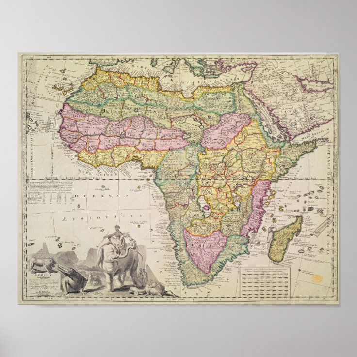Map of Africa Poster | Zazzle.co.nz