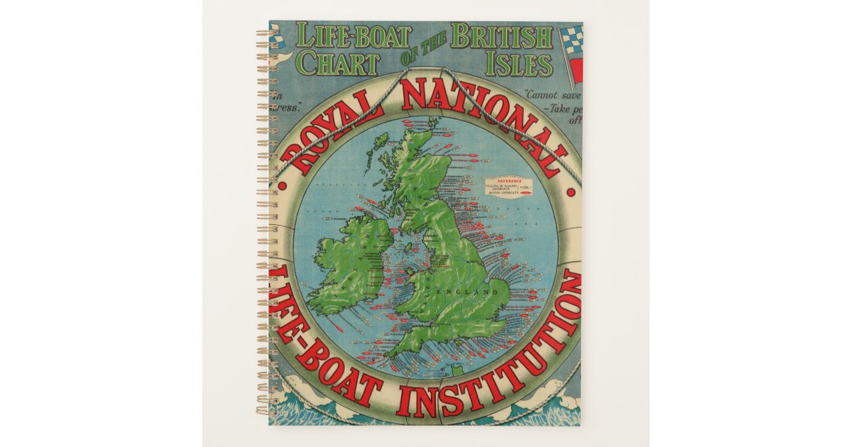 Map of the British Isles - Life-Boat Chart Planner | Zazzle.co.nz