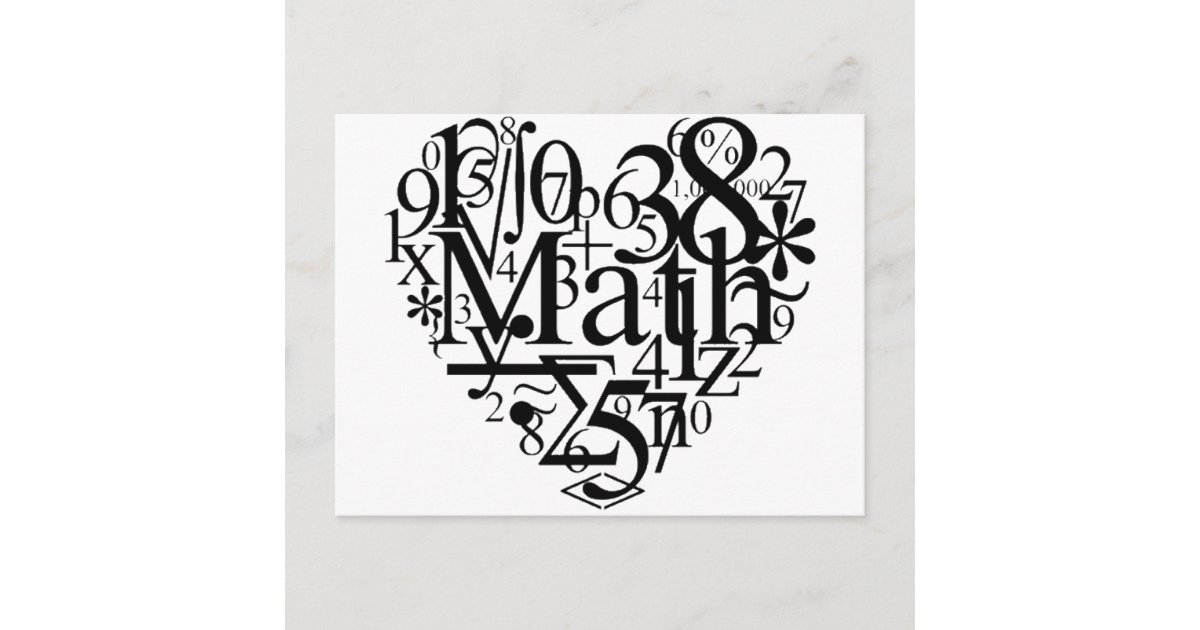 Math Heart Postcard | Zazzle.co.nz