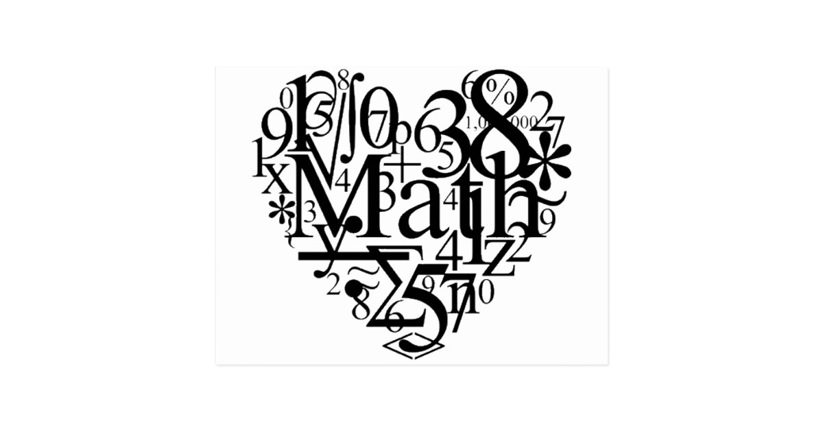 Math Heart Postcard | Zazzle.co.nz
