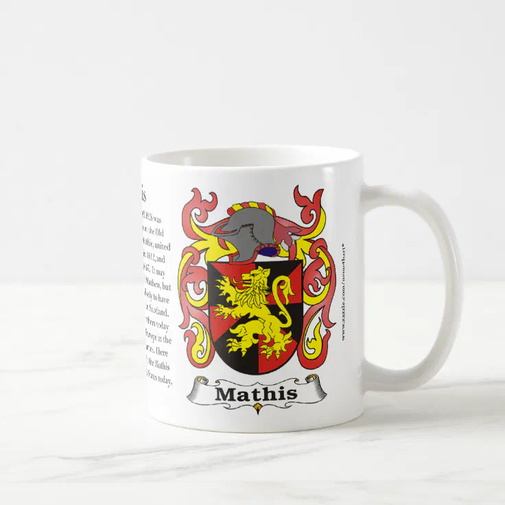 Mathis Family Coat of Arms Mug | Zazzle.co.nz