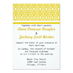 Yellow Wedding Invitations | Zazzle.co.nz
