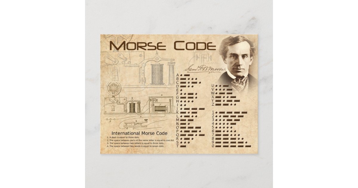 Morse Code Postcard | Zazzle.co.nz