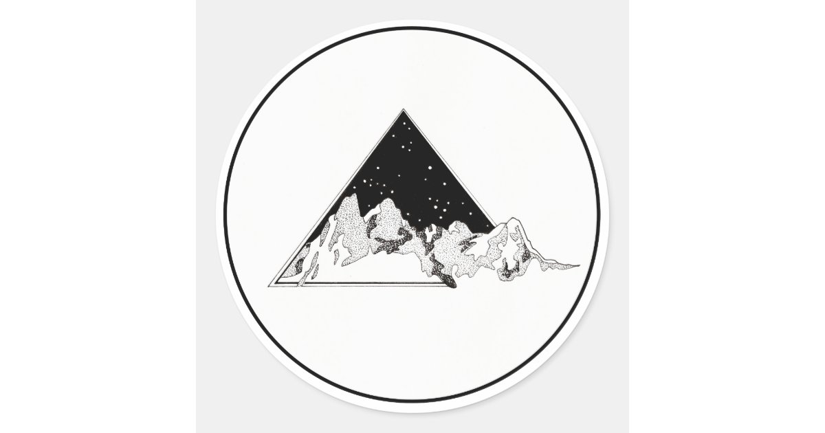 Mountain Classic Round Sticker | Zazzle.co.nz