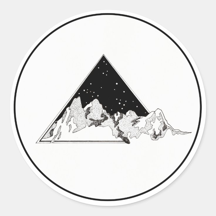 Mountain Classic Round Sticker | Zazzle.co.nz