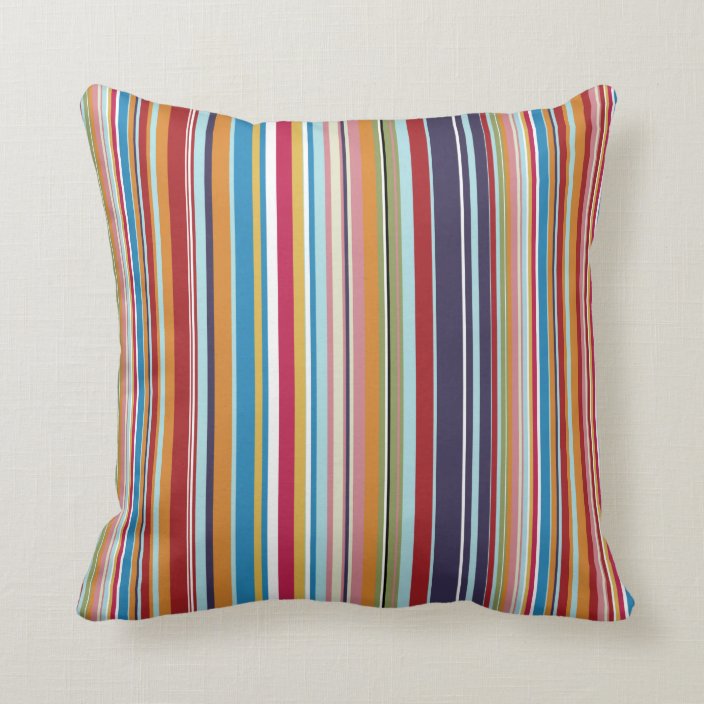 Multi-coloured stripes cushion | Zazzle.co.nz